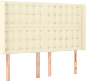 Box spring postel s matrací a LED krémová 140x190 cm umělá kůže 3139381