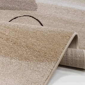 Spoltex, Kusový koberec Achat 550 Dark beige, 160x230, hnědá, obývací pokoj
