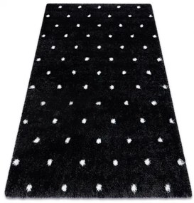 koberec FLUFFY 2370 shaggy tečky antracit / bílá velikost 140x190 cm | krásné koberce cz