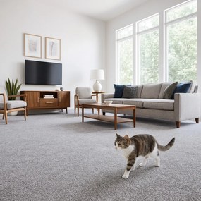 Metrážny koberec Prestige 475, na mieru, šíře 4m, šedá, ab (mriežka), detská izba, Condor Carpets