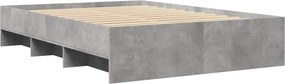 Rám postele betonově šedý 120 x 190 cm kompozitní dřevo 3295698
