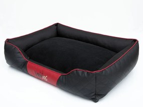 HobbyDog Pelíšek pro psa Cesar Exclusive - černý s červenou VELIKOST: 1 - 65 x 52 cm