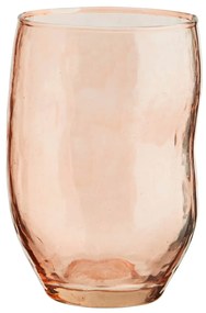 MADAM STOLTZ Sklenice na vodu Hammered Coral 300 ml, růžová barva, sklo