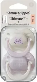 Tommee Tippee Ultimate Fit DECO silikonový dudlík 0–6 m GIRL 2ks - víc