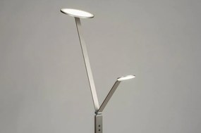 Stojací designová lampa Asymetrico Gene Silver
