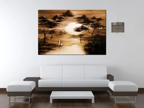 Gario Ručně malovaný obraz Africký západ slunce Rozměry: 70 x 100 cm