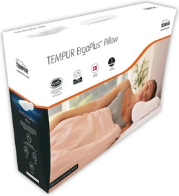Anatomický polštář poskytující jedinečnou oporu při spánku na boku TEMPUR® ErgoPlus + povlak na polštář zdarma velikost polštáře: S