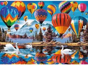 Trefl Wood Craft Origin - Puzzle - Barevné balóny / 1000 dílků / 51.9