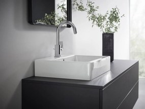 Hansgrohe Vernis Shape, vysoká umyvadlová baterie s výpustí a otočným výtokem, EcoSmart, chromová, 71564000