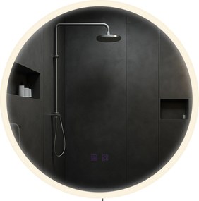 Koupelnové zrcadlo Laconia 60 s Bluetooth – čiré sklo