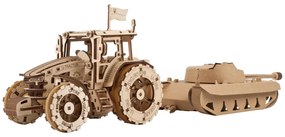 Ugears 3D dřevěné mechanické puzzle Traktor Wins