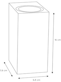 Lucide 69800/02/31 - Venkovní nástěnné svítidlo ZARO 2xGU10/35W/230V IP44 bílá