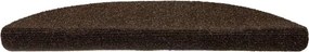Schodové rohože samolepicí 5 ks 56 x 17 x 3 cm hnědé půlkulaté 149688