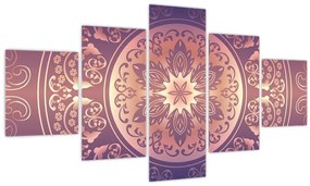 Obraz - Mandala na fialovém gradientu (125x70 cm)