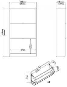 Tvilum Botník Flap 006 3KL dub sonoma/bílá