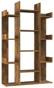 Knihovna kouřový dub 86 x 25,5 x 140 cm kompozitní dřevo - Default Title