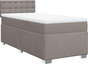 Box spring postel s matrací taupe 80x200 cm textil 3285733