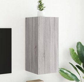 vidaXL Nástěnná TV skříňka s LED osvětlením 30,5x35x70 cm [837234] Barva: šedá sonoma