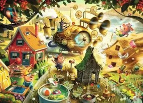 Ravensburger Puzzle Pozor, prasátka! (Tři malá prasátka) / 1000 dílků