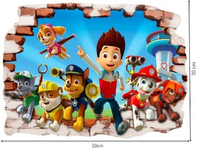 Samolepka na zeď "PAW patrol 4" Velikost: 80x60cm