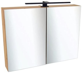 Comodo Zrcadlová skříňka Ideal OW 80 ZS LED-B s osvětlením Any LED 50 B, černá
