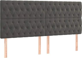 Box spring postel s matrací tmavě šedá 180x200 cm samet 3132874