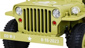 Ramiz Retro vojenské auto pro děti béžové + pohon 4x4