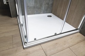 Aqualine Aqualine, AGGA čtvercová sprchová zástěna 800x800mm, čiré sklo, HLF808Y