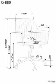 Kancelářské křeslo Upside růžové