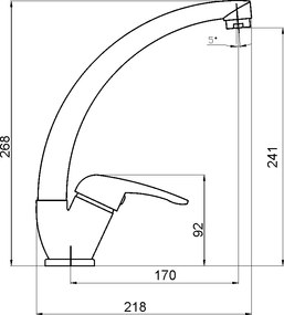 Novaservis Titania Hit Dřezová stojánková baterie, chrom, 95514,0