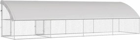 Psí kennel 4 ks Stříbrná 8 x 2 x 2 m Pozinkovaná ocel 3368332