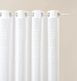 Room99 Záclona na kroužcích Marisa Tečky Barva: Bílá, Velikost: 250 x 250 cm