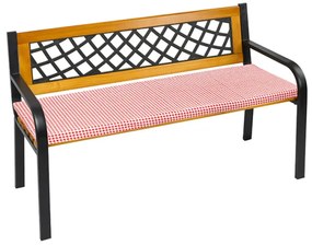 Bellatex Sedák na lavici hladký Kostička červená rozměr 40x120 cm