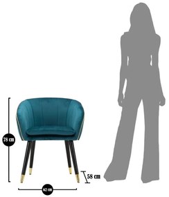 Designové křeslo Dandelion petrolejové