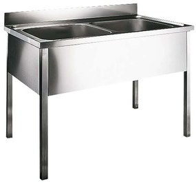 Sanela - Nerezový dřez 1200x700x850 mm, na podstavných nohách SLUN 16