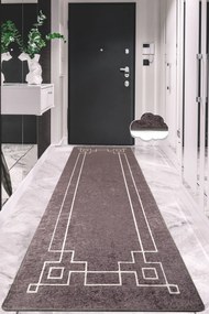 Conceptum Hypnose Kusový koberec Square - Fume, Kouřová Rozměr koberce: 100 x 300 cm