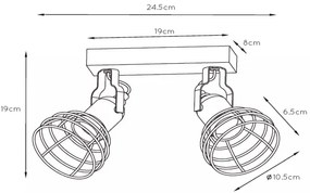 Lucide 08927/02/66 - Bodové svítidlo POLA 2xE27/60W/230V růžová