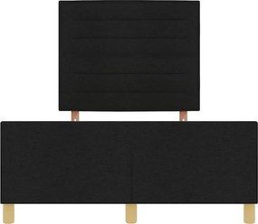 Rám postele s čelo Černá 140 x 190 cm textil 3344650