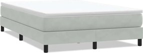 Postel Box Spring bez matrace světle šedá 160x210 cm samet 3315831