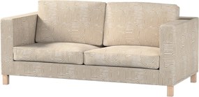 Potah na pohovku IKEA Karlanda rozkládací, krátký barva béžová látka pletený vzor, vzorované