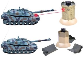 Dálkově ovládaný tank + bitevní bunkr RC0424