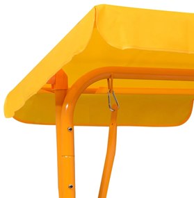 vidaXL Dětská houpací lavice žlutá 115 x 75 x 110 cm textil