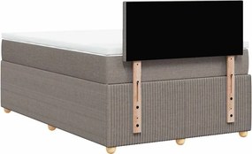 Box spring postel s matrací taupe 120x200 cm textil 3287420