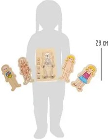 Small Foot Dřevěné puzzle anatomie / od 3 let