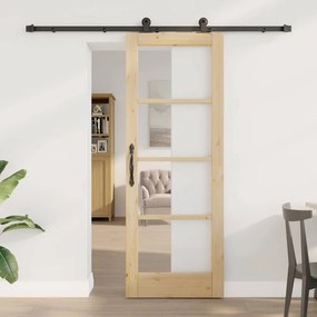 Posuvné dveře ORKDAL 73,5 x 198,5 cm Přirozená a černá 3332015