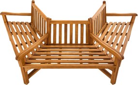 Lavice kolem stromu Kenna s područkou půlkruhové provedení 250 cm – teaková