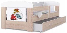 Dětská postel 180 x 80 cm FILIP BOROVICE vzor AUTA Rozměry postele: 180x80 cm