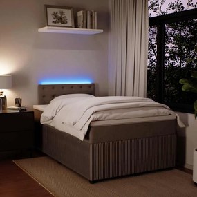 Box spring postel s matrací světle šedá 120 x 200 cm samet 3290022