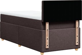 Box spring postel s matrací tmavě hnědá 80x200 cm textil 3286524