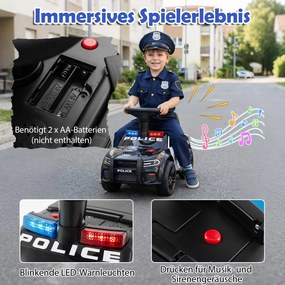 Costway Policejní auto pro batolata Auto s blikajícími světly